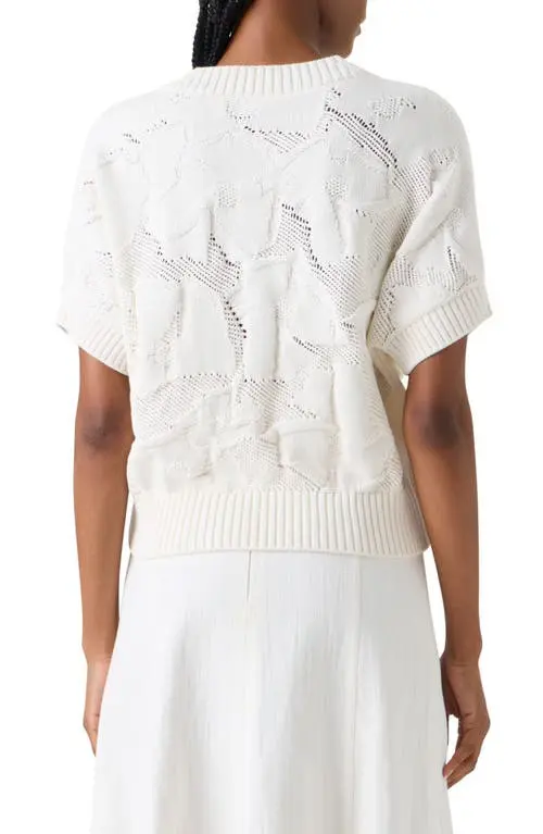 Akris Chunky Ajour Short Sleeve Cotton Sweater