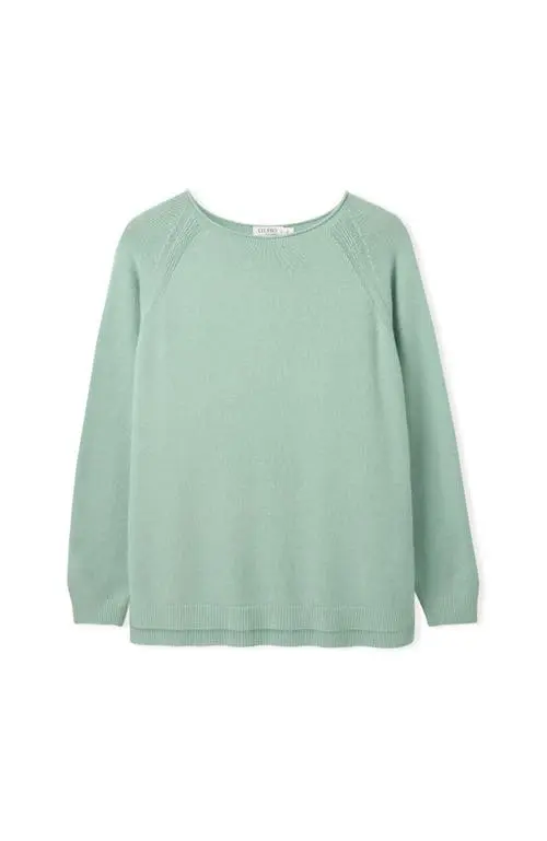 CELTIC & CO. Roll Edge Crew Neck Jumper - Skylight