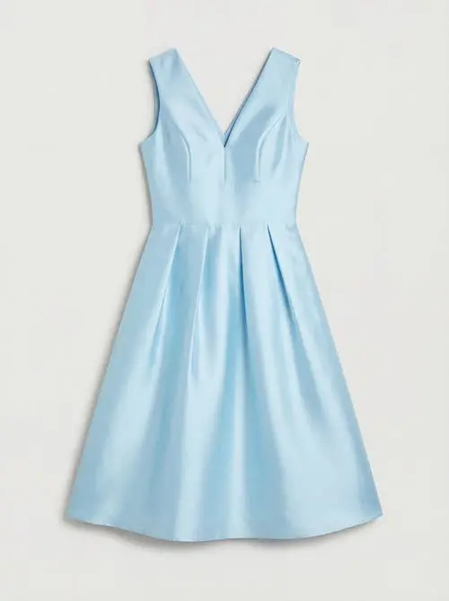 Coast Structured Twill Midi Bridesmaid Dress - Pale Blue