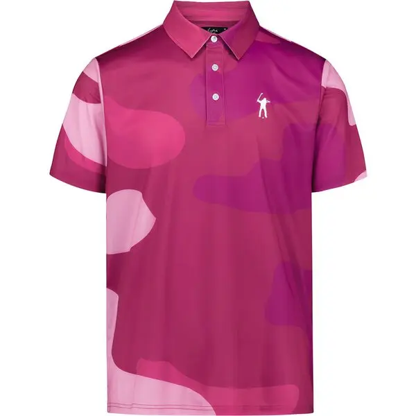EASTSIDE GOLF Snap Placket Performance Golf Polo - Fuchsia