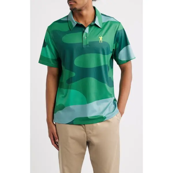 EASTSIDE GOLF Snap Placket Performance Golf Polo - Verde