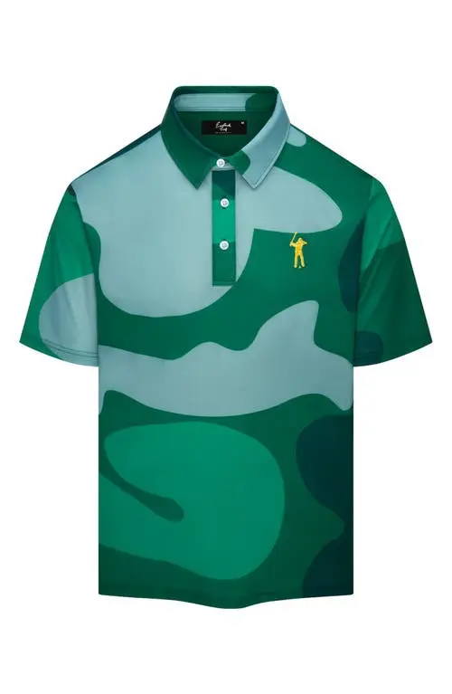 EASTSIDE GOLF Snap Placket Performance Golf Polo - Verde