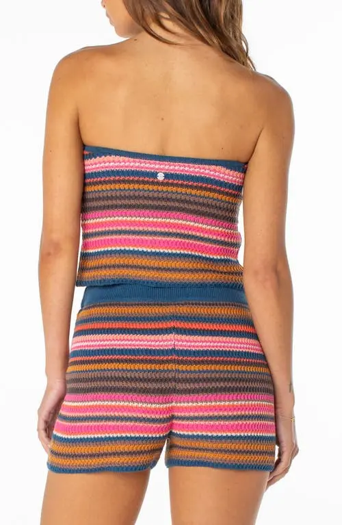 Roxy Striped Cutout Knit Tube Top