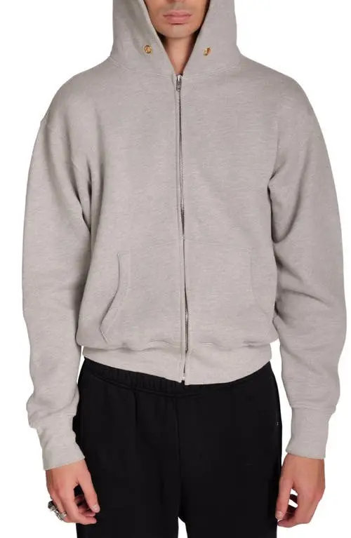 LES TIEN Heavyweight Cropped Zip Hoodie