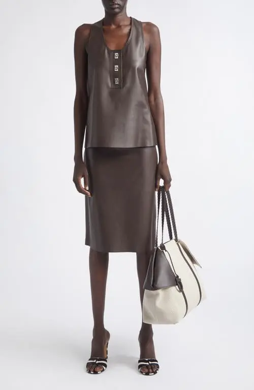 FERRAGAMO Racerback Napa Leather Tank
