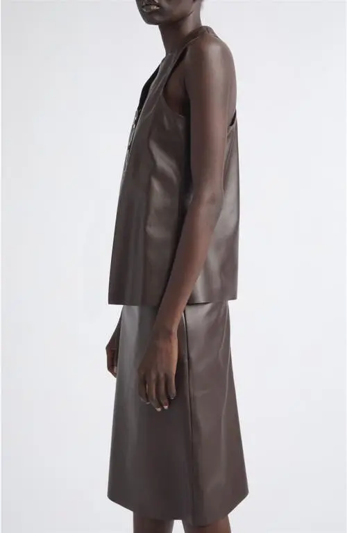 FERRAGAMO Racerback Napa Leather Tank