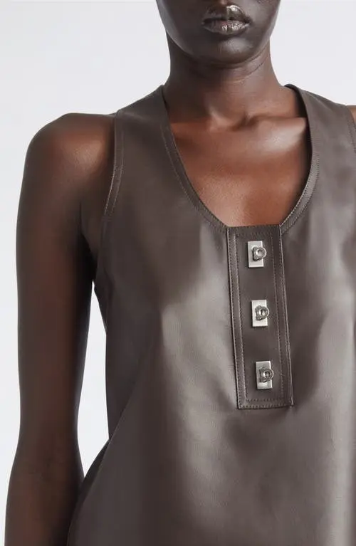 FERRAGAMO Racerback Napa Leather Tank