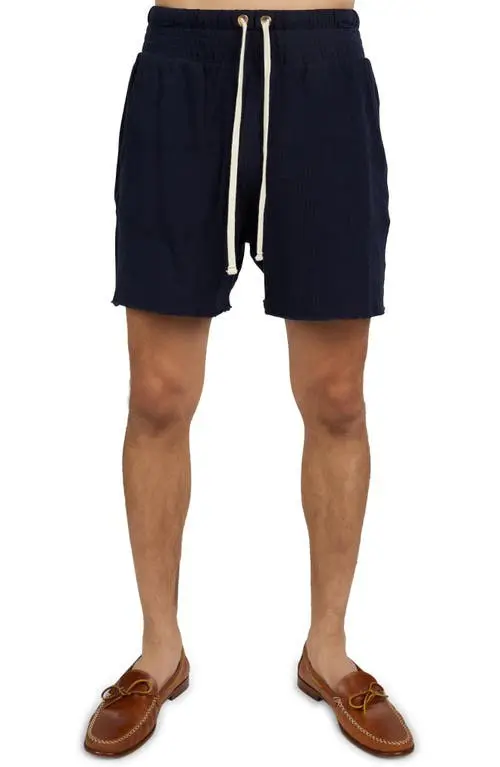 LES TIEN Piqué Yacht Short - Navy