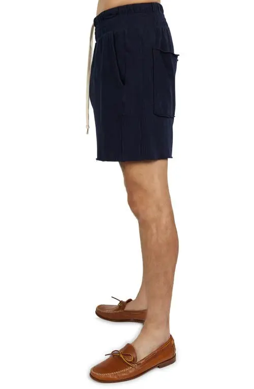 LES TIEN Piqué Yacht Short - Navy