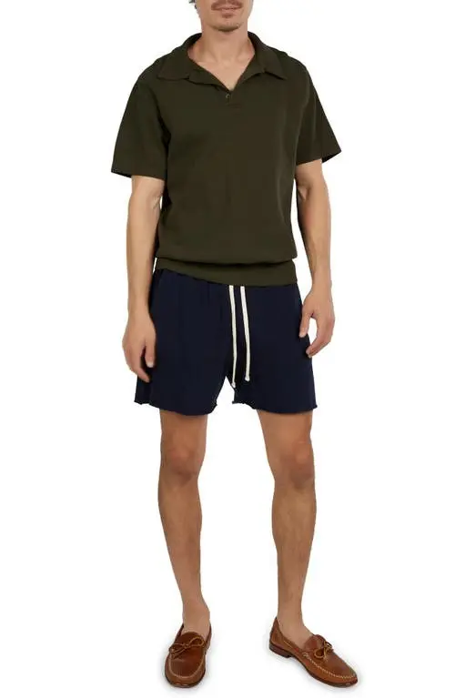 LES TIEN Piqué Yacht Short - Navy