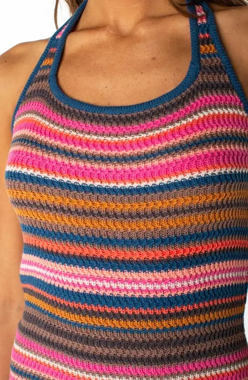 Roxy Highland Halter Cotton Blend Body-con Minidress