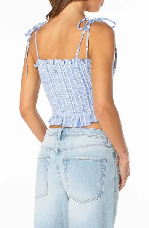 Roxy Avalon Stripe Smocked Crop Top
