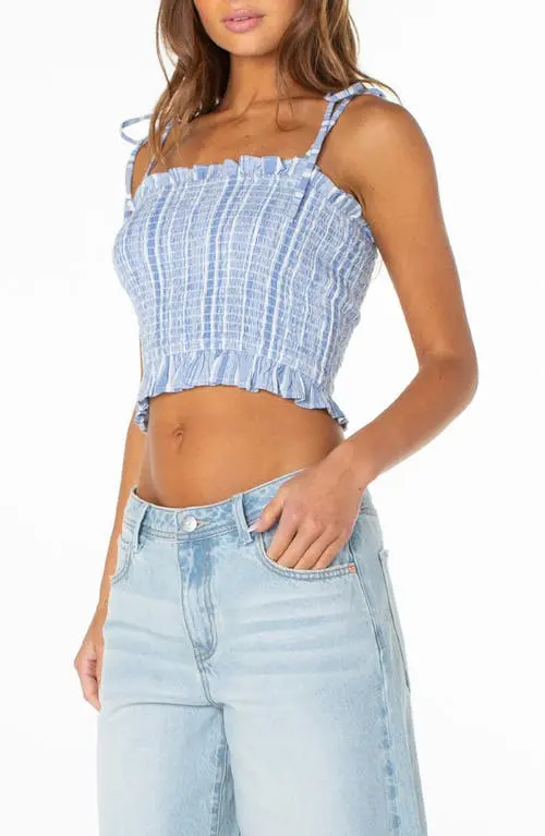 Roxy Avalon Stripe Smocked Crop Top