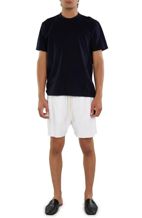 LES TIEN Piqué Binded Neck Tee - Navy