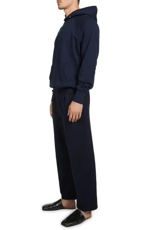 LES TIEN French Terry Classic Raglan Hoodie - Navy