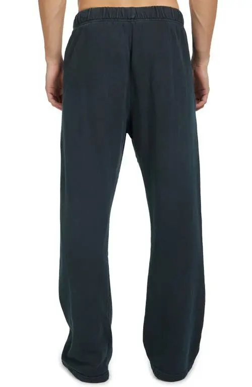 LES TIEN Sueded French Terry Classic Fit Sweatpants - Faded Black