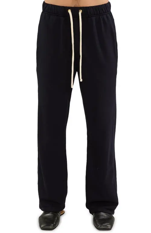 LES TIEN Sueded French Terry Classic Fit Sweatpants - Navy