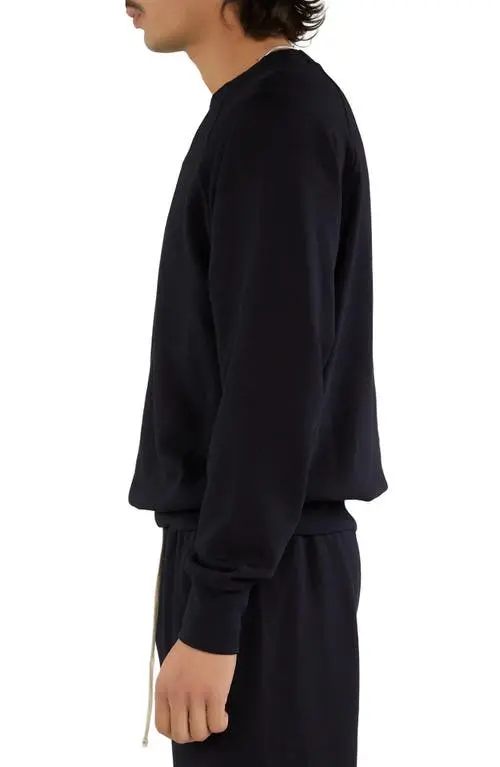 LES TIEN French Terry Binded Neck Raglan - Navy