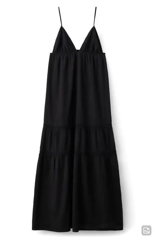 Mango Embroidered Cotton Maxi Sundress