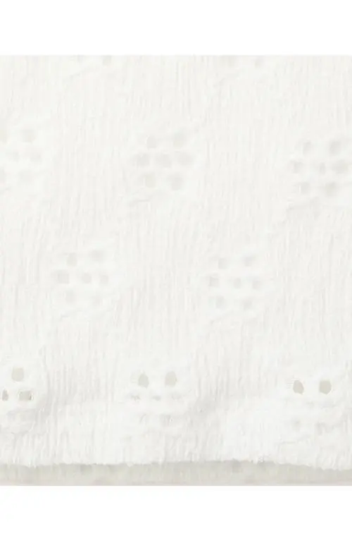 Mango Embroidered Eyelet Straight Leg Pants