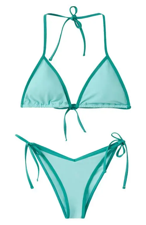 Mango Contrast Binding Two-piece Swimsuit