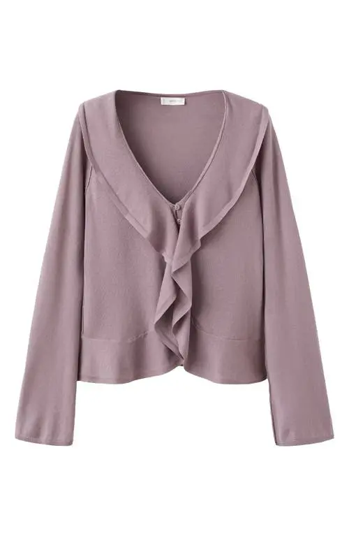 Mango Ruffle Cardigan