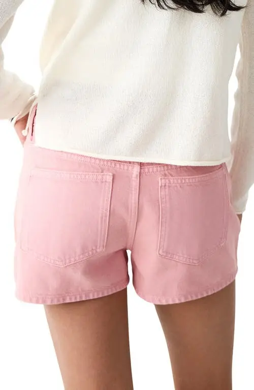 Mango Low Rise Studded Denim Shorts - Pink