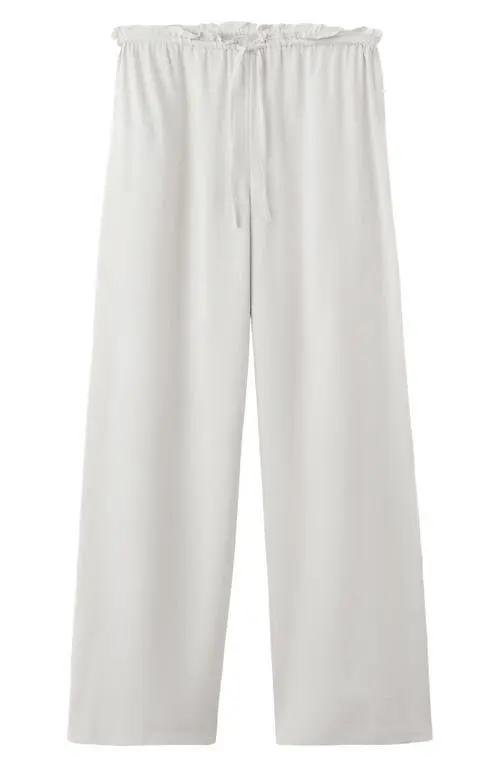 Mango High Waist Wide Leg Pants - Grey