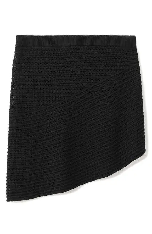 Mango Asymmetrical Knit Miniskirt