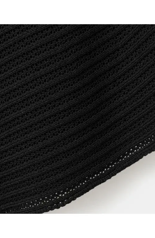 Mango Asymmetrical Knit Miniskirt