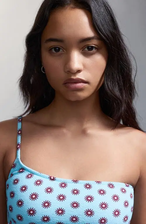 Mango Asymmetrical Textured Two-piece Swimsuit