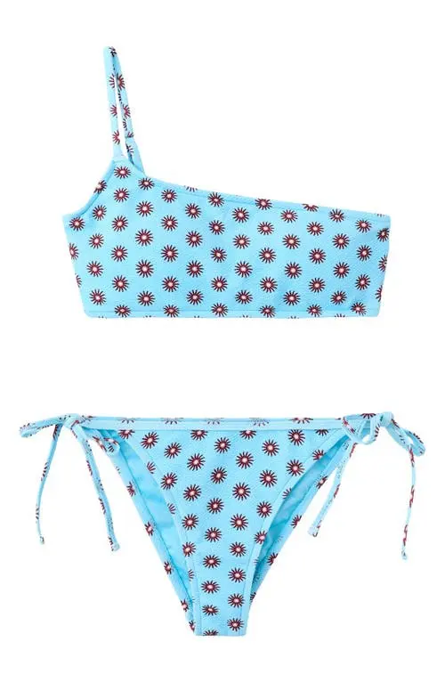 Mango Asymmetrical Textured Two-piece Swimsuit