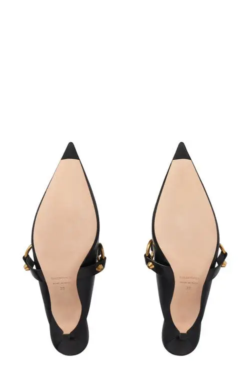 Balenciaga City Mule With Gold Tone Hardware - Black