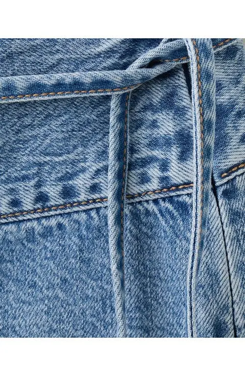 Mango Denim Shorts With Bow Detail