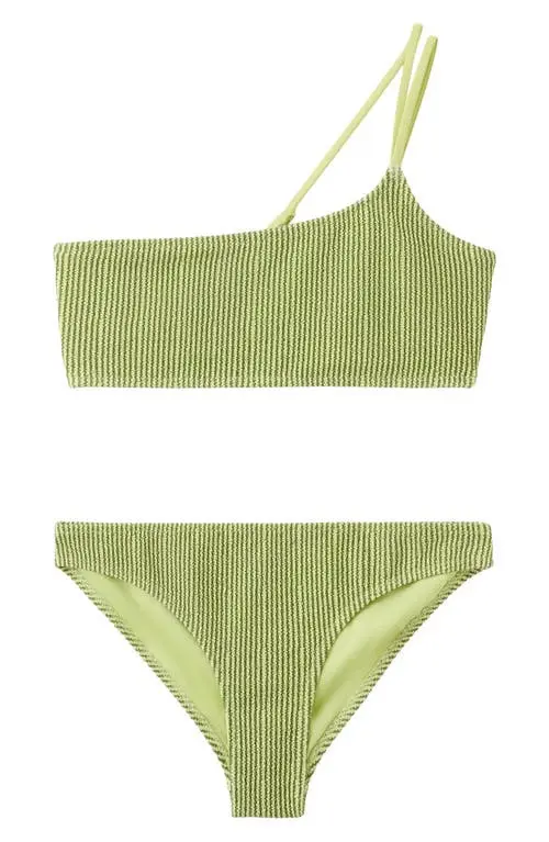 Mango Asymmetric Textured Bikini Set