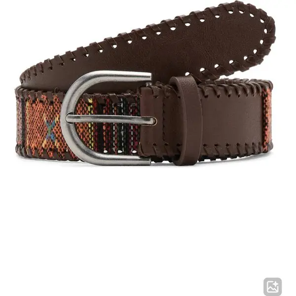 Mango Whipstitched Woven Belt
