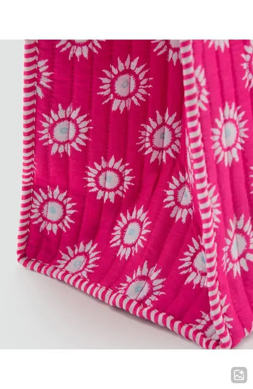 Mango Sun Print Quilted Cotton Tote Bag