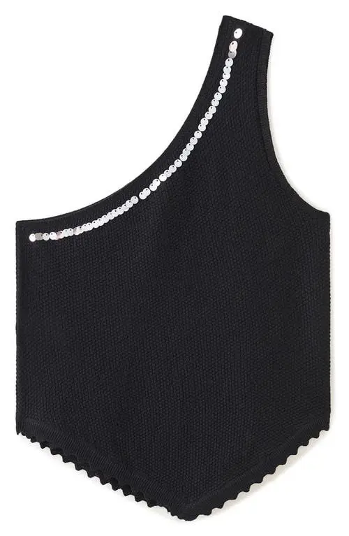 Mango Asymmetrical Sequined Top