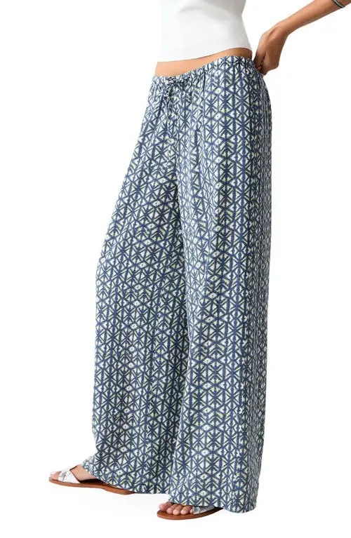 Mango Geometric Print Wide Leg Pants