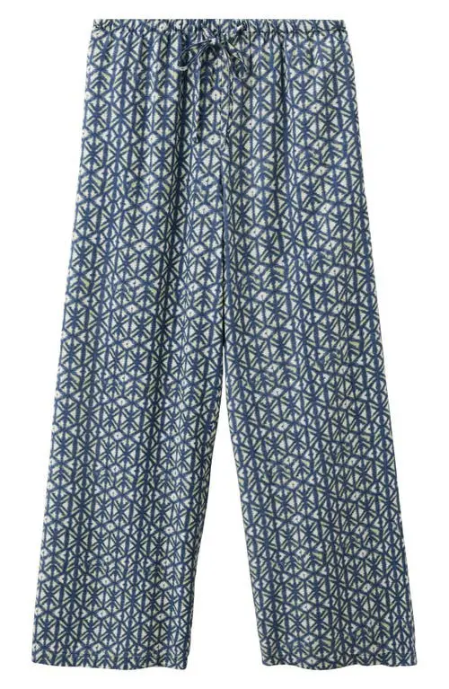 Mango Geometric Print Wide Leg Pants