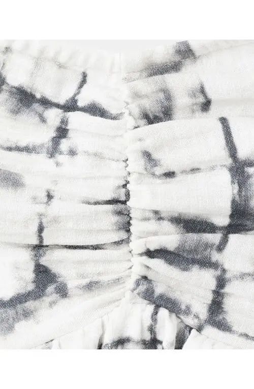 Mango Tie Dye Strapless Top