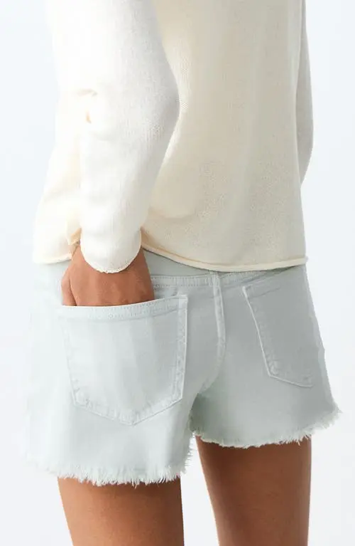 Mango Reversible Waistband Denim Mini Shorts