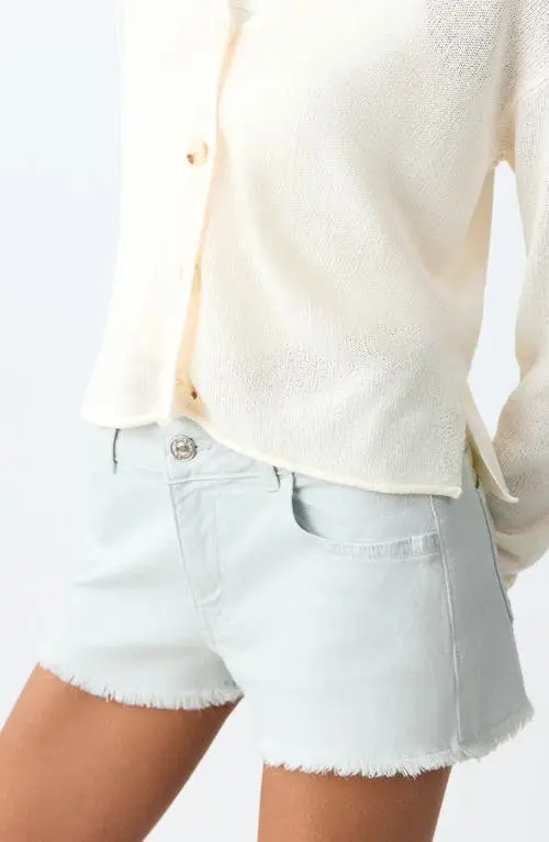Mango Reversible Waistband Denim Mini Shorts