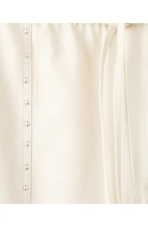 Mango Studded Drawstring Wide Leg Pants