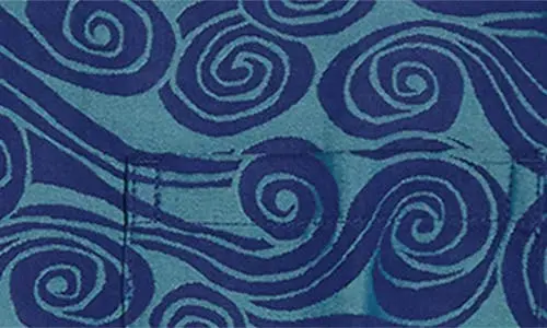 KAHALA Makani Nui Jacquard Short Sleeve Button-up Shirt - Navy