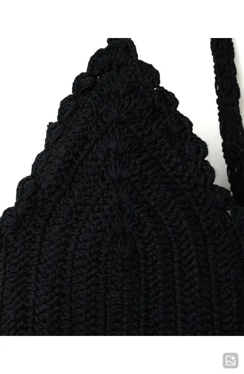 Mango Crochet Bodice Maxi Sundress - Black