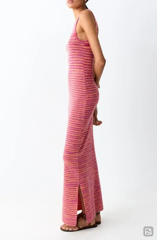Mango Striped Sleeveless Maxi Dress