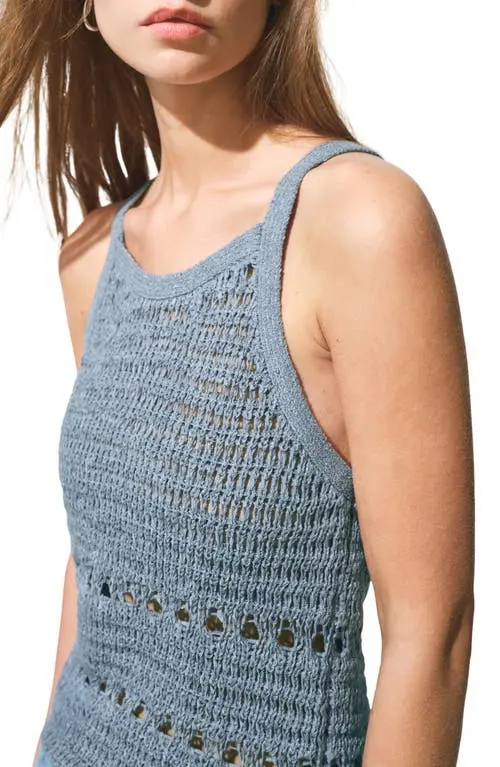 Mango Crochet Knit Tank Top