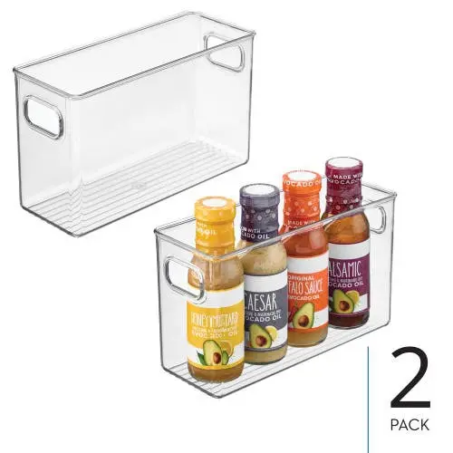 IDESIGN Set Of 2 Pantry Storage Bins With Handles