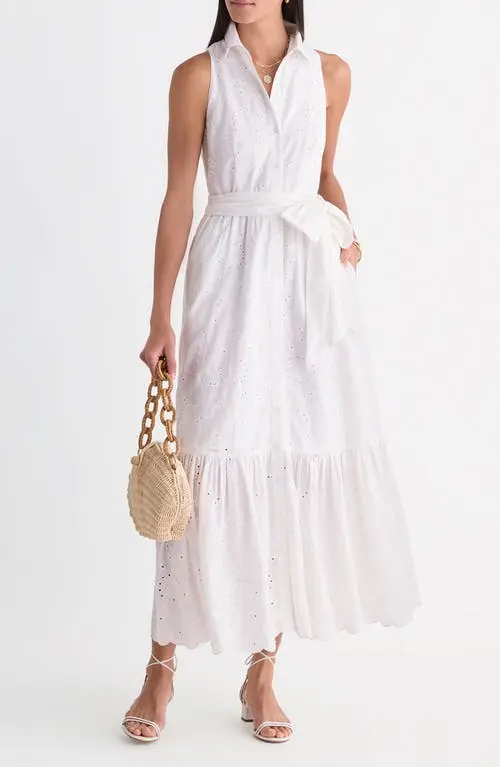 Vineyard Vines Vanessa Eyelet Shirtdress - White Cap